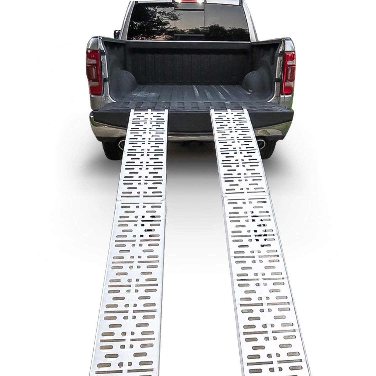 Audew 2Pcs 7.5ft Aluminum Loading Ramp with Support Legs for Trucks ...