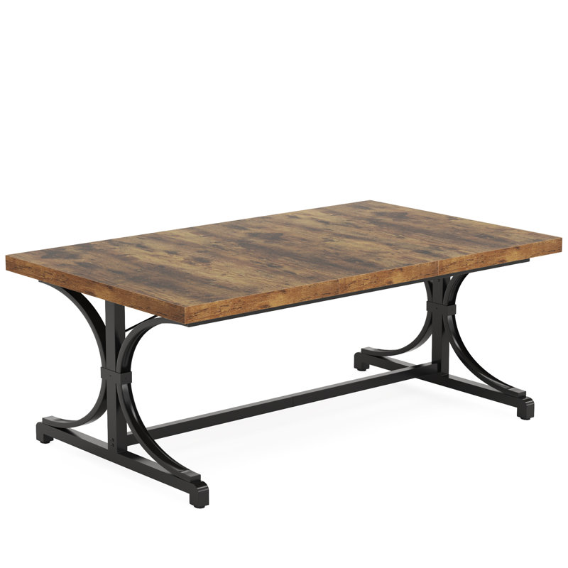 17 Stories Yvone 62.4'' Rectangular Computer Desk with Metal Legs | Wayfair