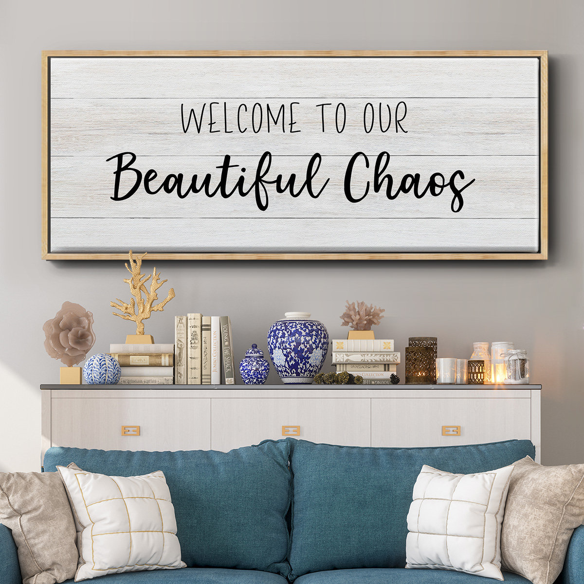 Wexford Home Beautiful Chaos- Framed Canvas | Wayfair