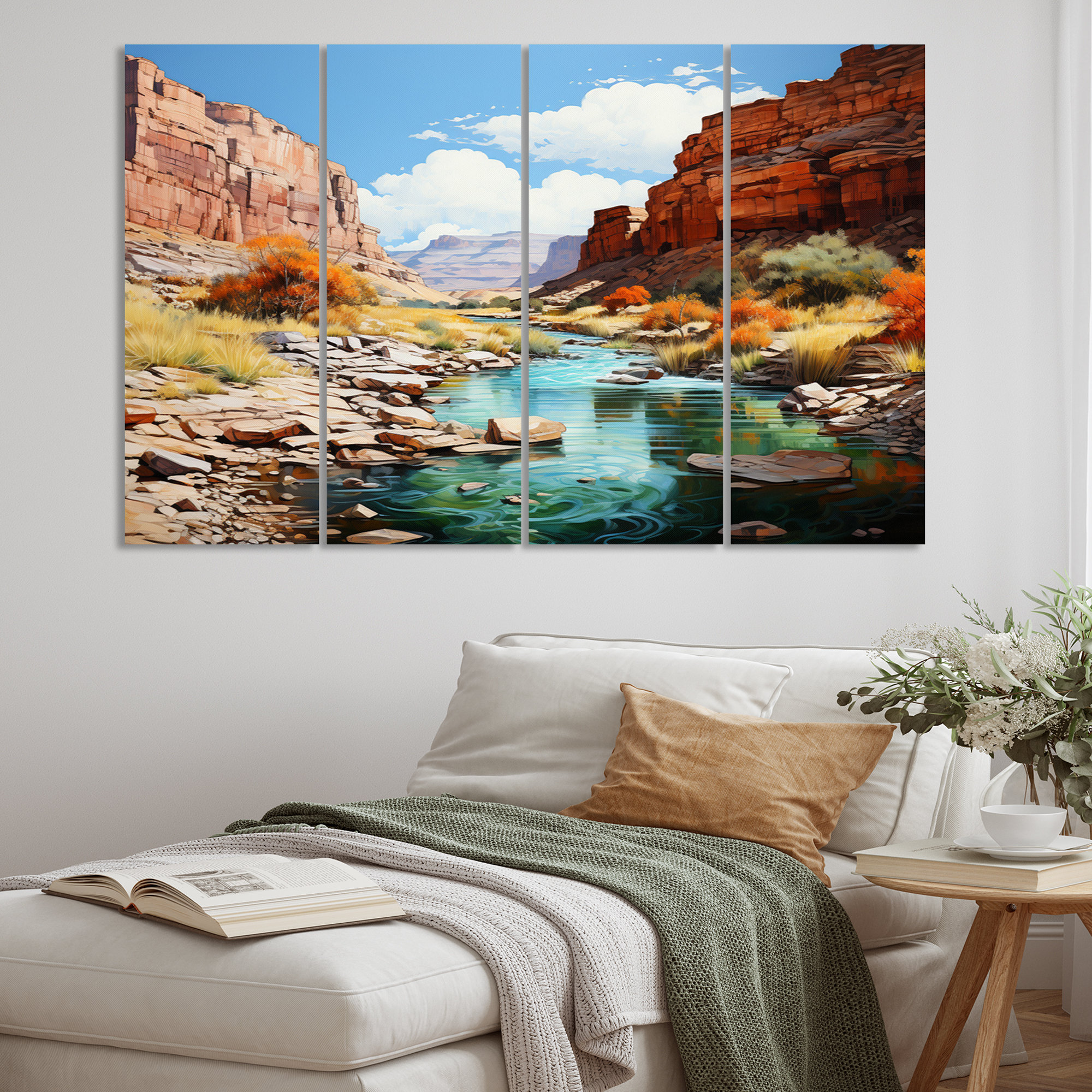 Union Rustic Neveda Canyon Scenery III - Landscapes Metal Wall Art ...