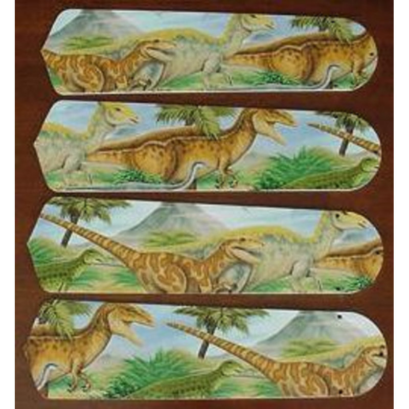 Ceiling Fan Designers Dinosaurs T-Rex Jurassic 4 Piece 16" Blade Set ...