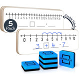 Scribbledo 5 Pack Dry Erase Number Line White Boards 4x12inch Lapboard ...