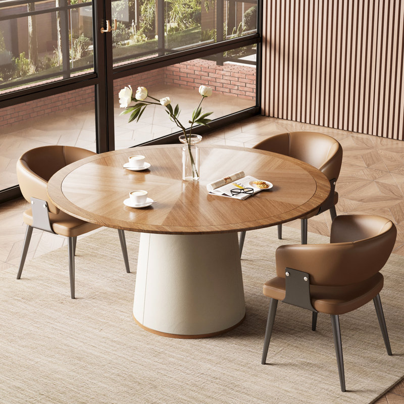 Latitude Run® Cathelijn Brui 59.05" Round Dining Table for 4-8 People ...