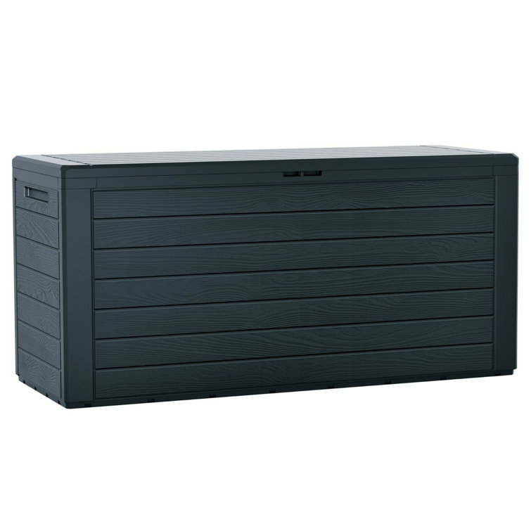 WFX Utility 116cm W 280L Water Resistant Plastic Lockable Deck Box in ...