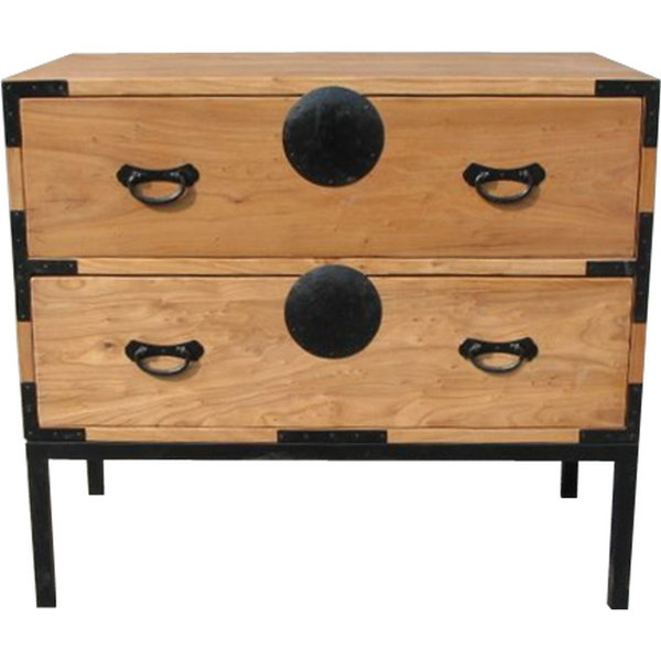 Asian Loft End Table with Storage | Wayfair