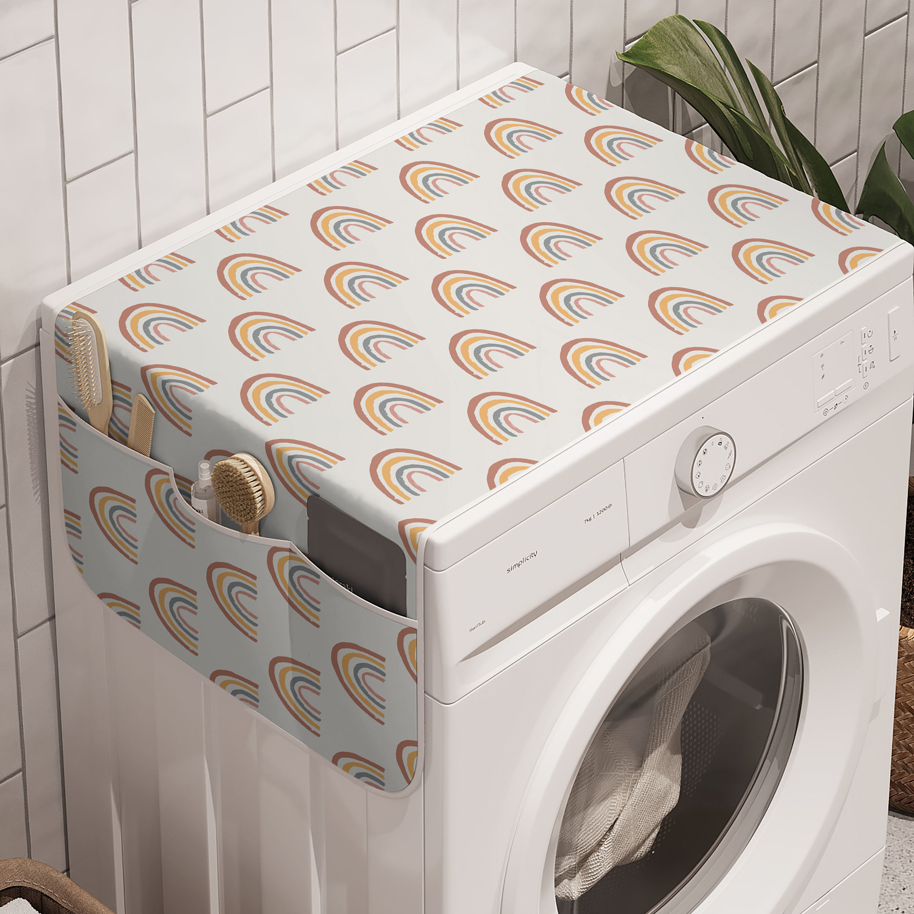 East Urban Home Rainbow Washing Machine Organizer Pack of 2 47" x 18.5 ...