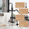 GarveeHome Floor Mount Bathtub Faucet, Faucet Freestanding Tub Filler ...
