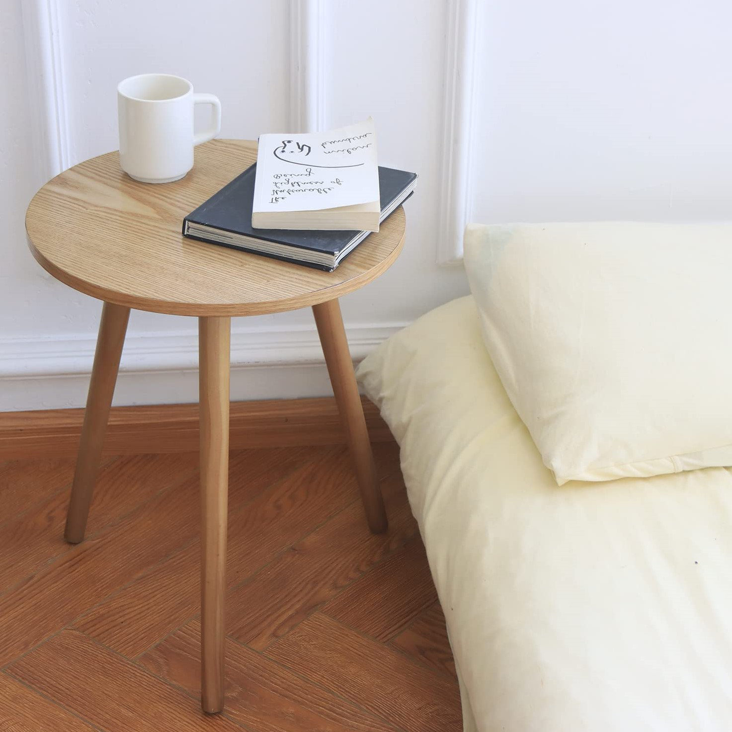 George Oliver Round Edge Table, Small Accent Table, Bedside Table ...