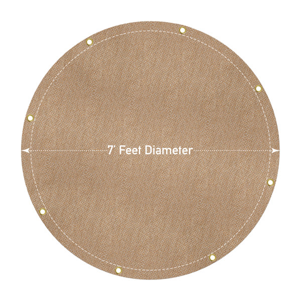 Covers & All Heavy Duty Waterproof Round Canvas Tarp with Grommet ...