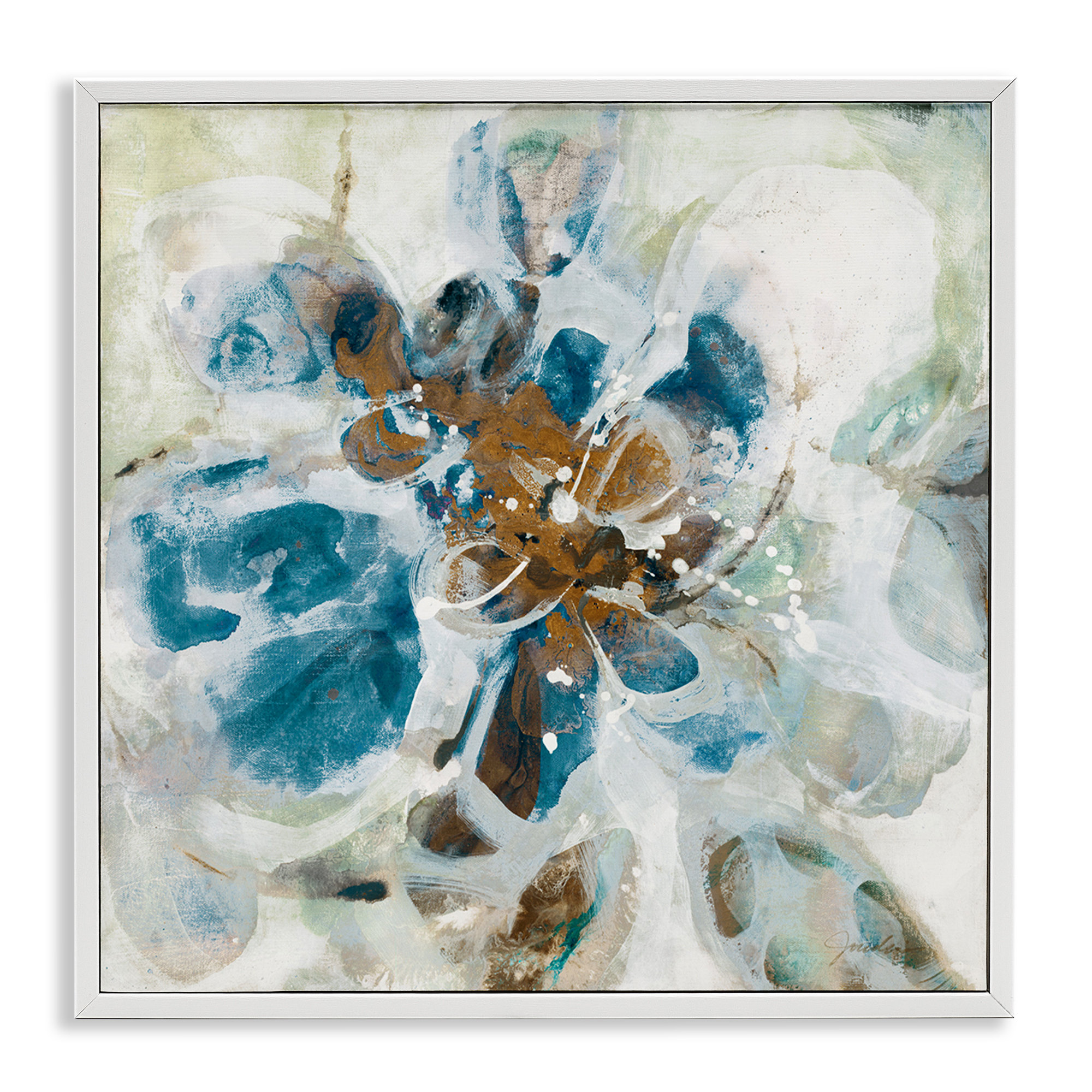 Stupell Industries Distorted Splatter Abstraction Framed Giclee Art by ...