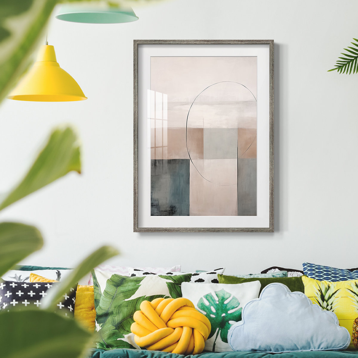 Red Barrel Studio® Vintage Abstract Print IX -Framed Print | Wayfair