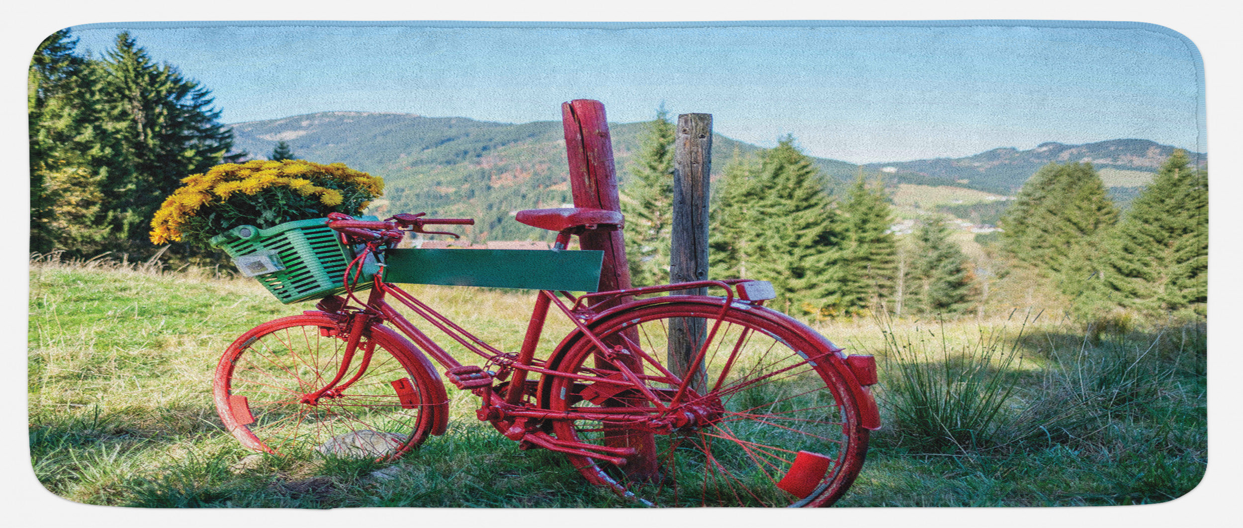 East Urban Home Bicycle Kitchen Mat | Wayfair
