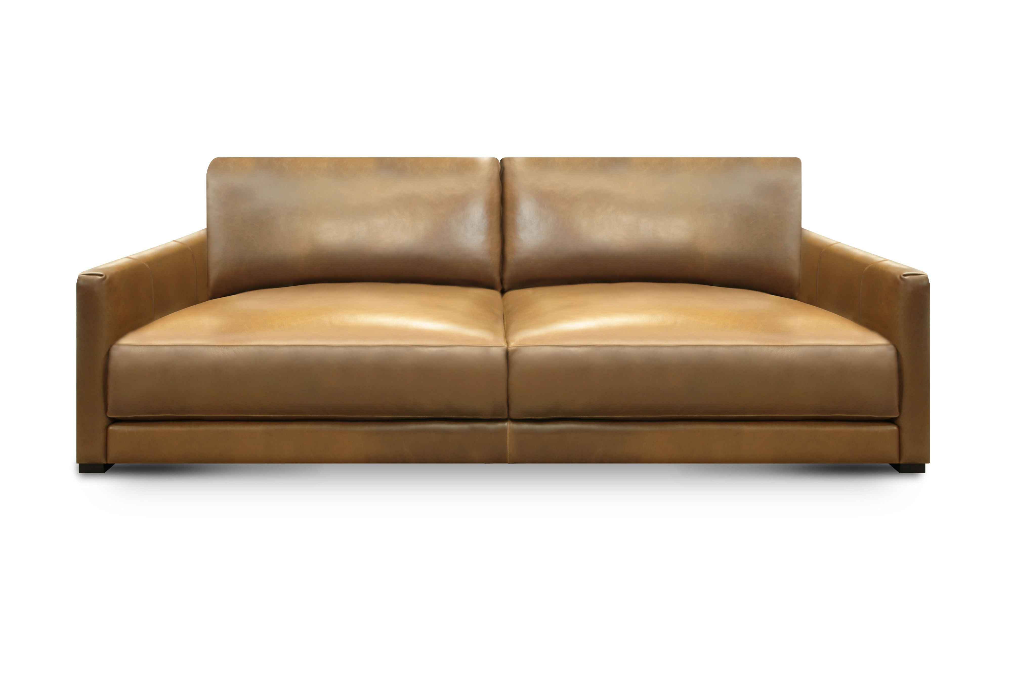 Hello Sofa Home Raffa 100% Top Grain Leather Contemporary 3-Seater Sofa ...