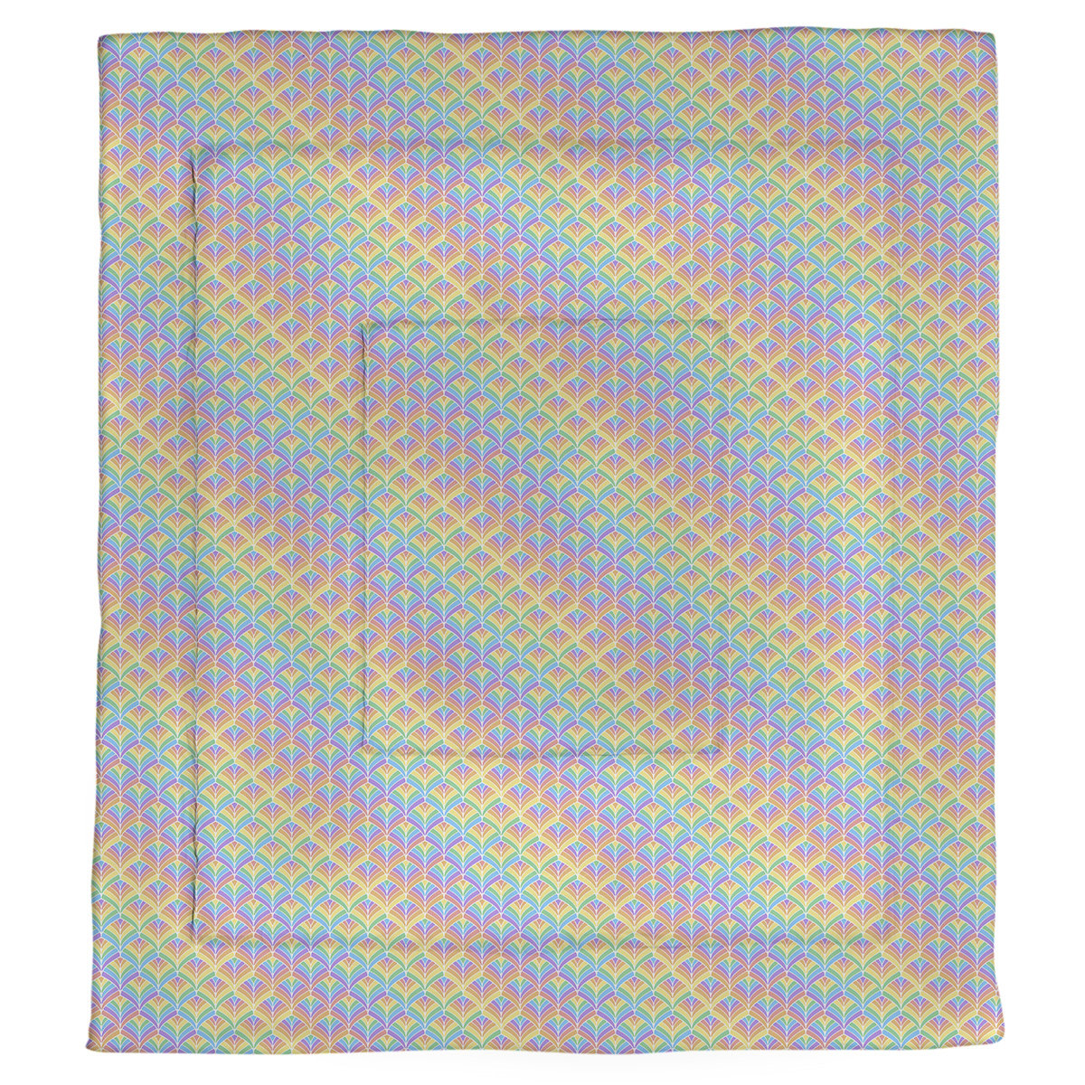 ArtVerse Katelyn Elizabeth Rainbow Scales Single Reversible Comforter ...