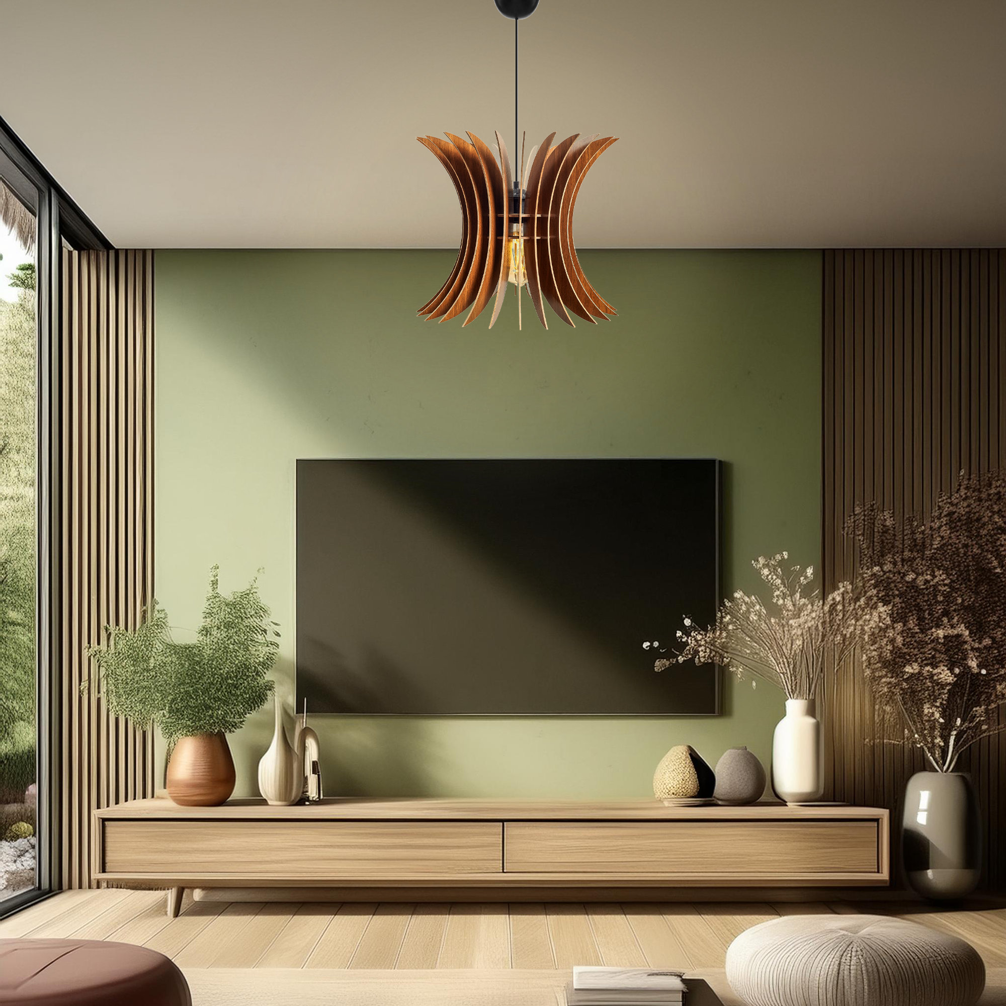 Ivy Bronx 1 Light Special Design Adjustable Height Wing Chandelier ...