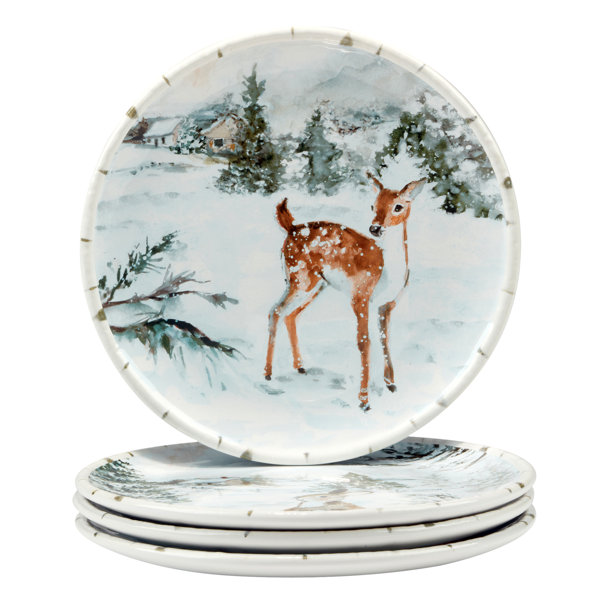 Certified International Winter's Frost Set of 4 Dessert Plates ...
