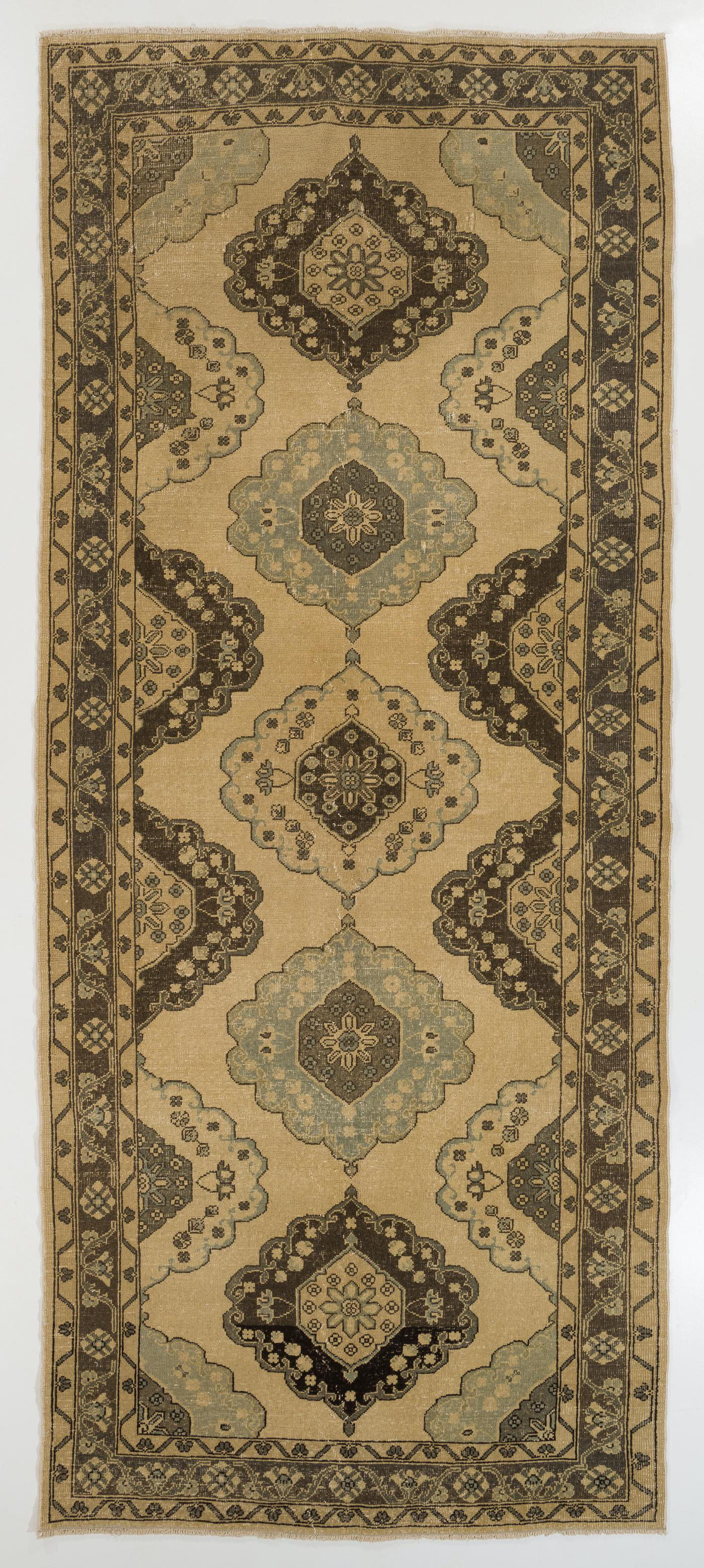 Bungalow Rose Handmade Anatolian Wool Runner Rug. Stair Runner, Vintage ...