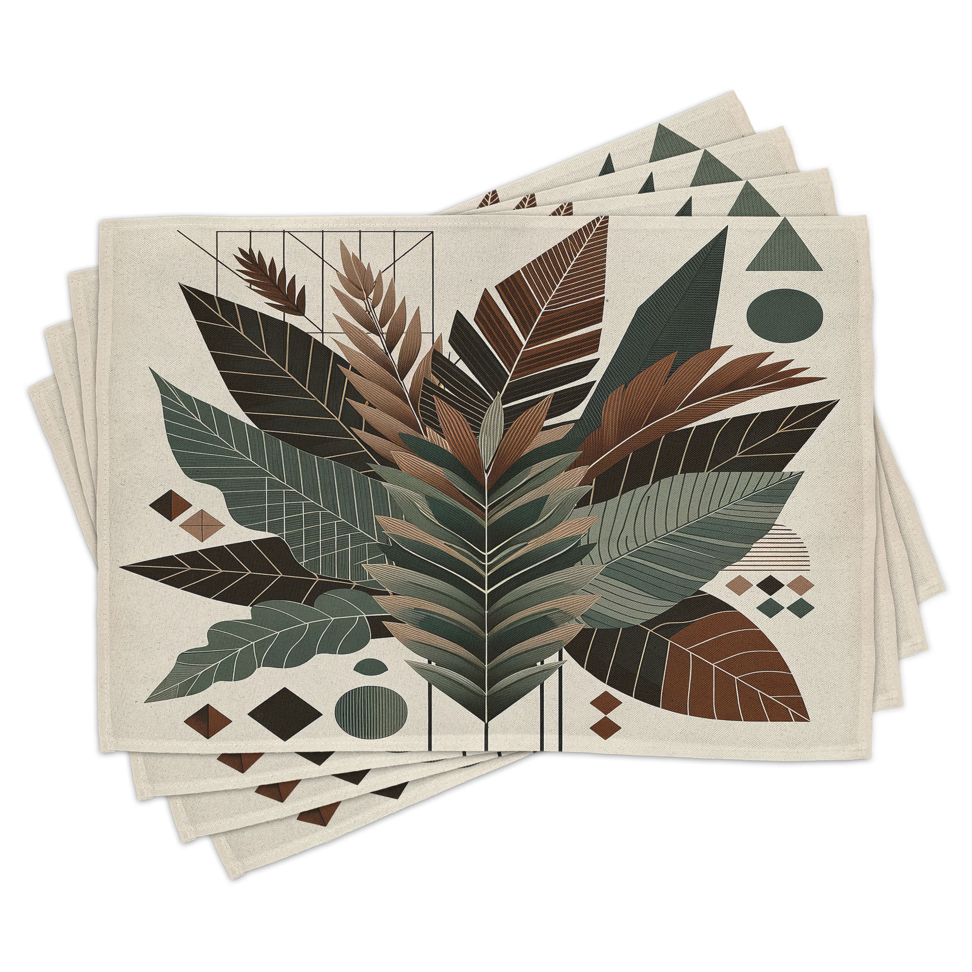 Ambesonne Monstera Place Mats Set of 4 Boho Abstract Tropical Art ...