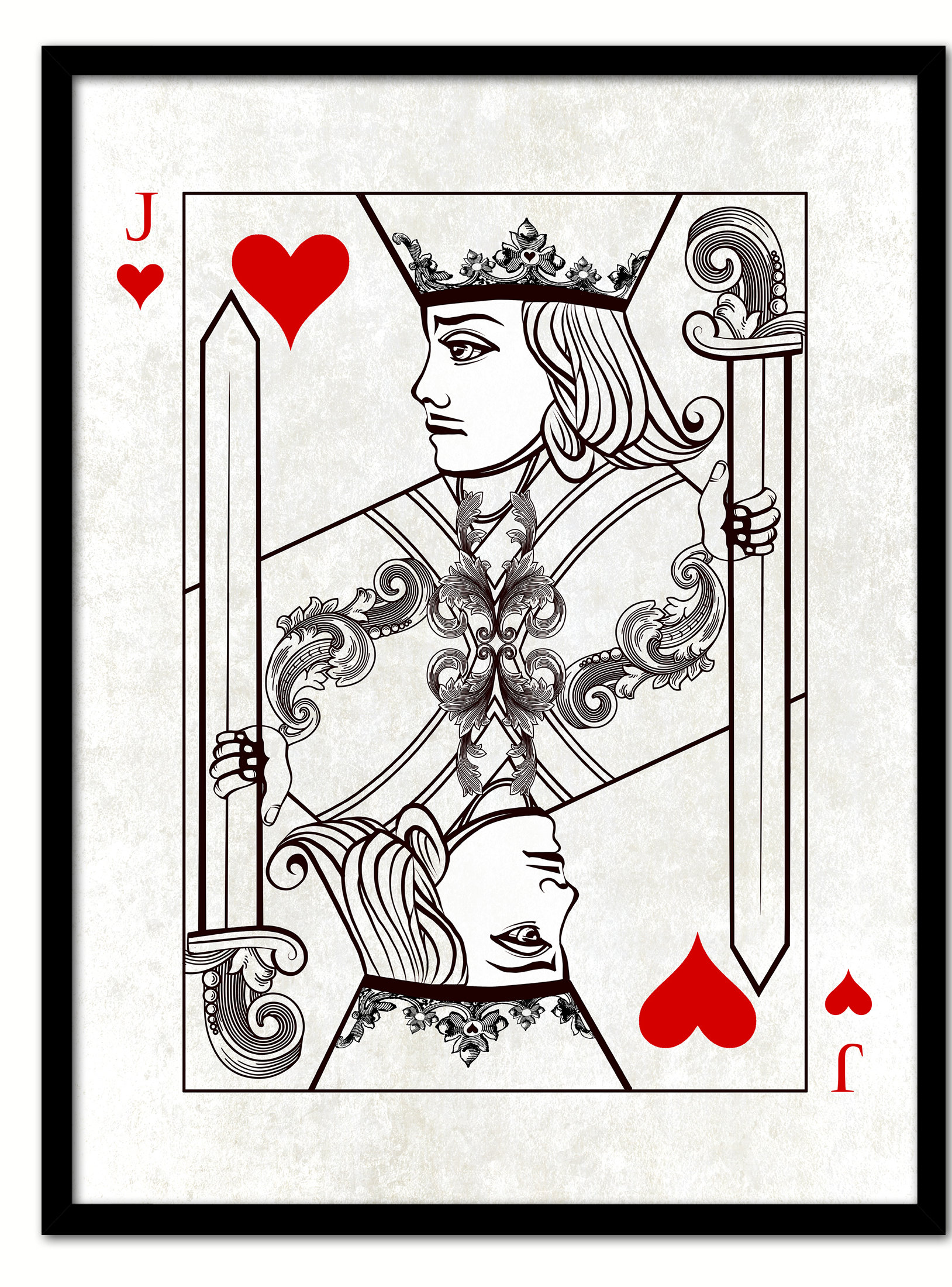 Alcott Hill One Eye Jack Heart Poker Decks of Vintage Cards - Picture ...