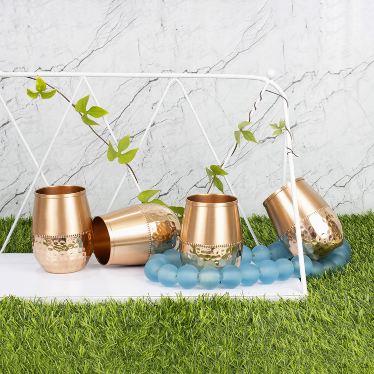 Fairmont Park Bottom - Sequence Copper Water Glass Set (4 Glasses ...