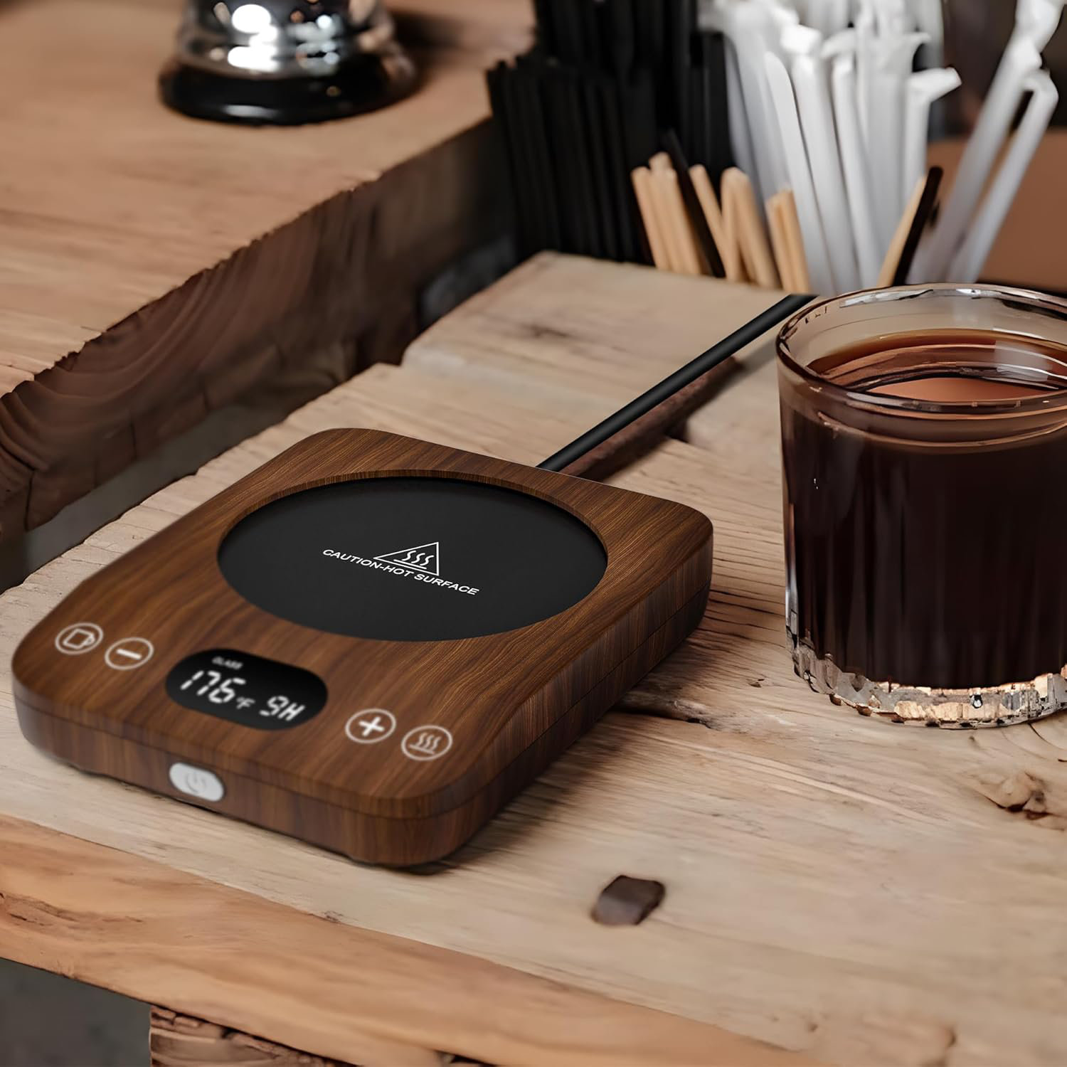 GOLWOB Coffee Mug Warmer, Coffee Warmer for Desk with 9 Temp Settings ...