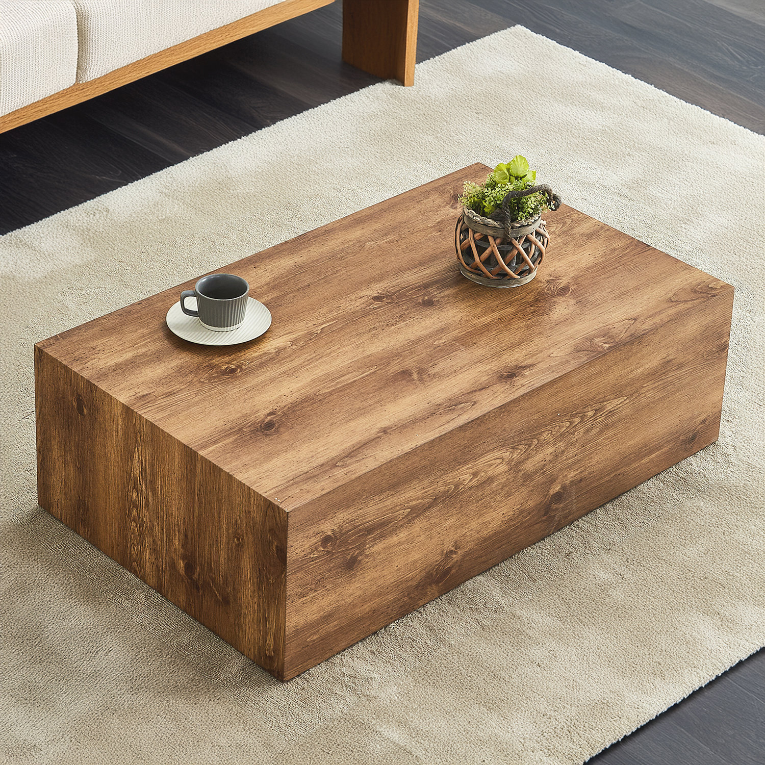 Millwood Pines Wood Pattern MDF Coffee Table - Wayfair Canada