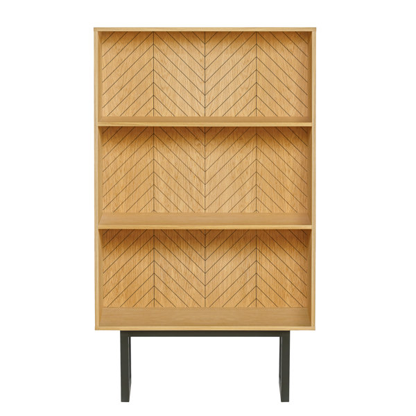 17 Stories Camden Bookcase Herringbone Print | Wayfair.co.uk