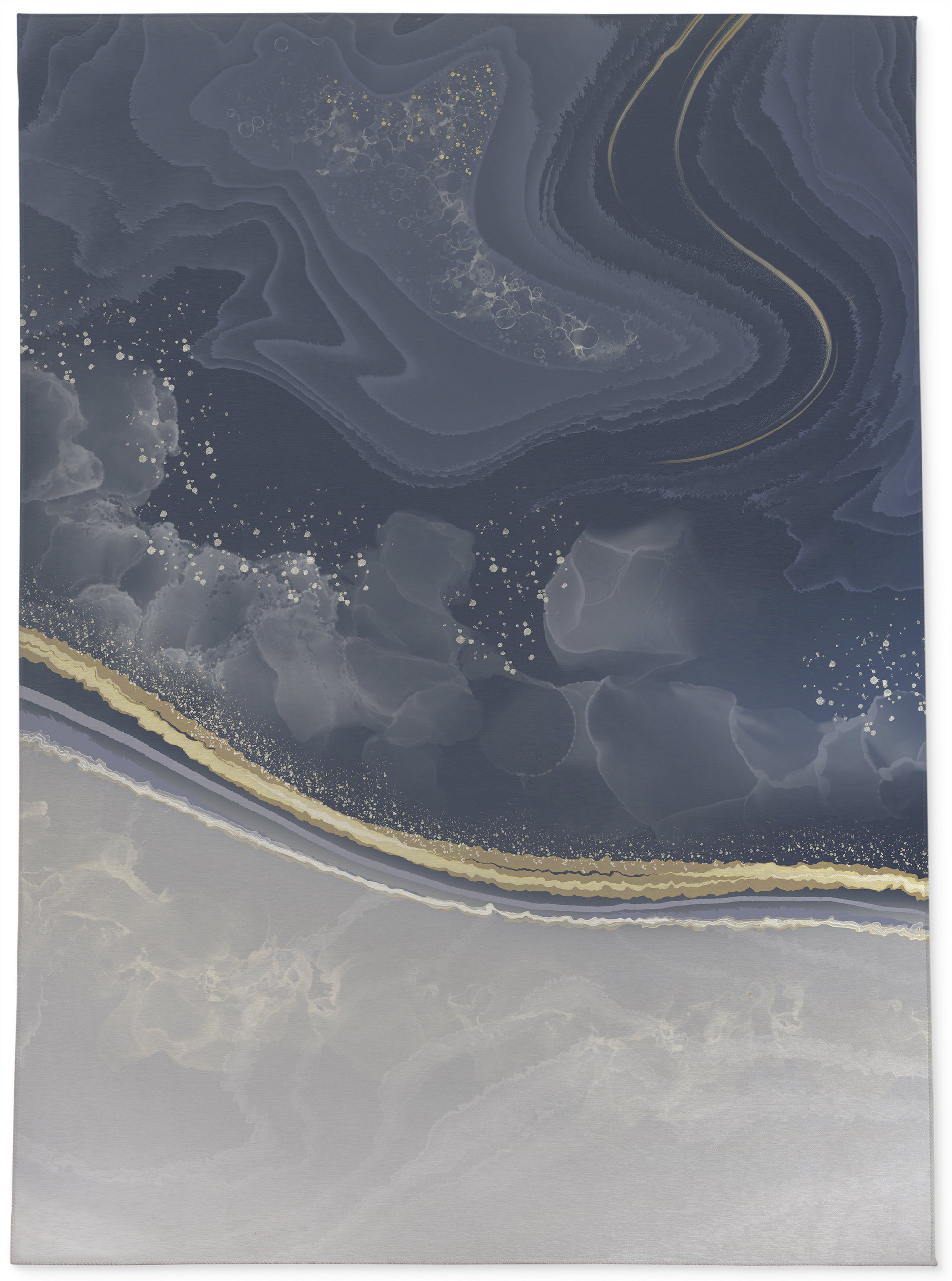 Mercer41 Alfie-Dee Navy/Gray Indoor / Outdoor Area Rug | Wayfair