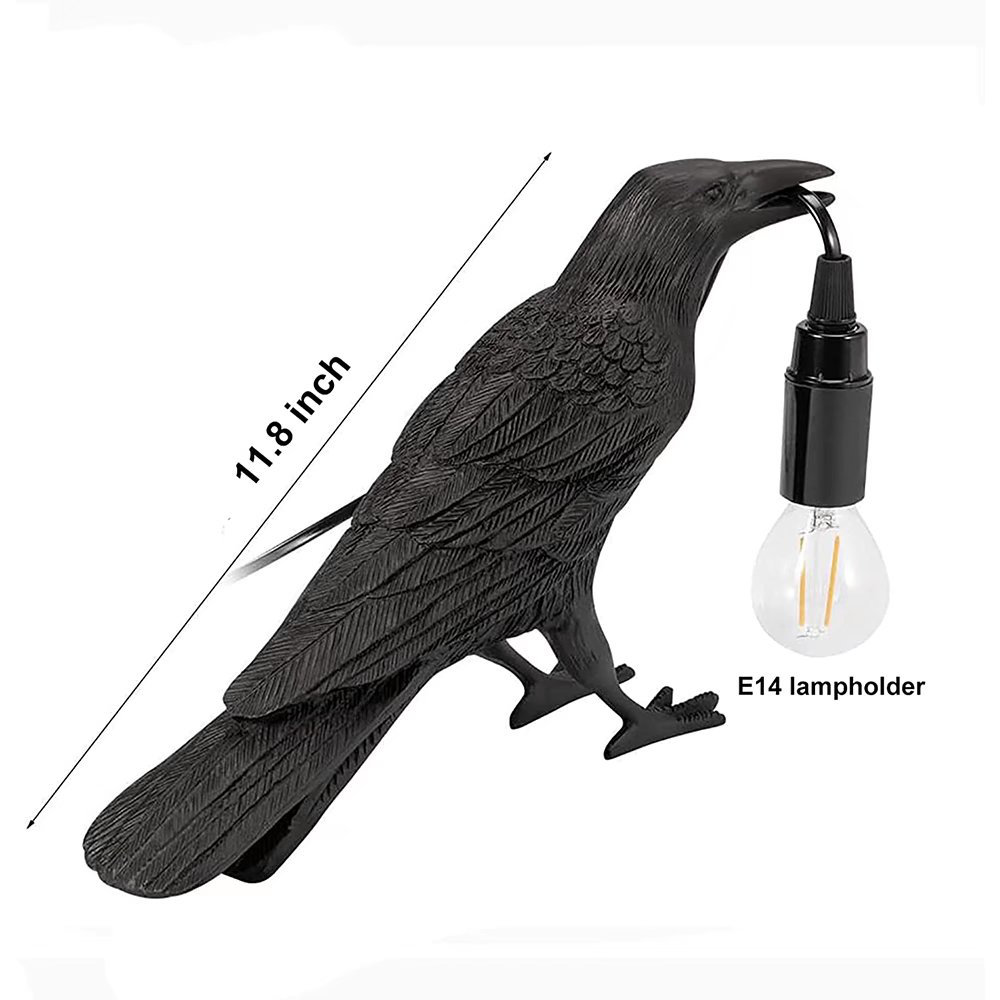 Red Barrel Studio Nita Table Lamp Novelty Lights Resin Crow Light Birds ...