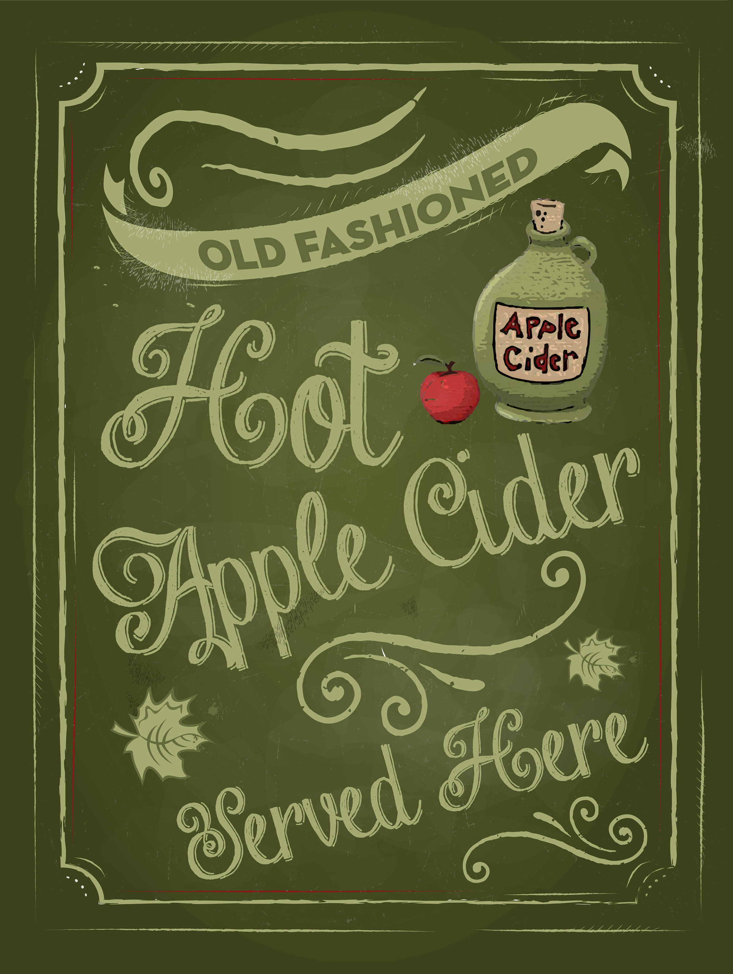 The Holiday Aisle® Hot Apple Cider Served Here Fall Metal Sign | Wayfair