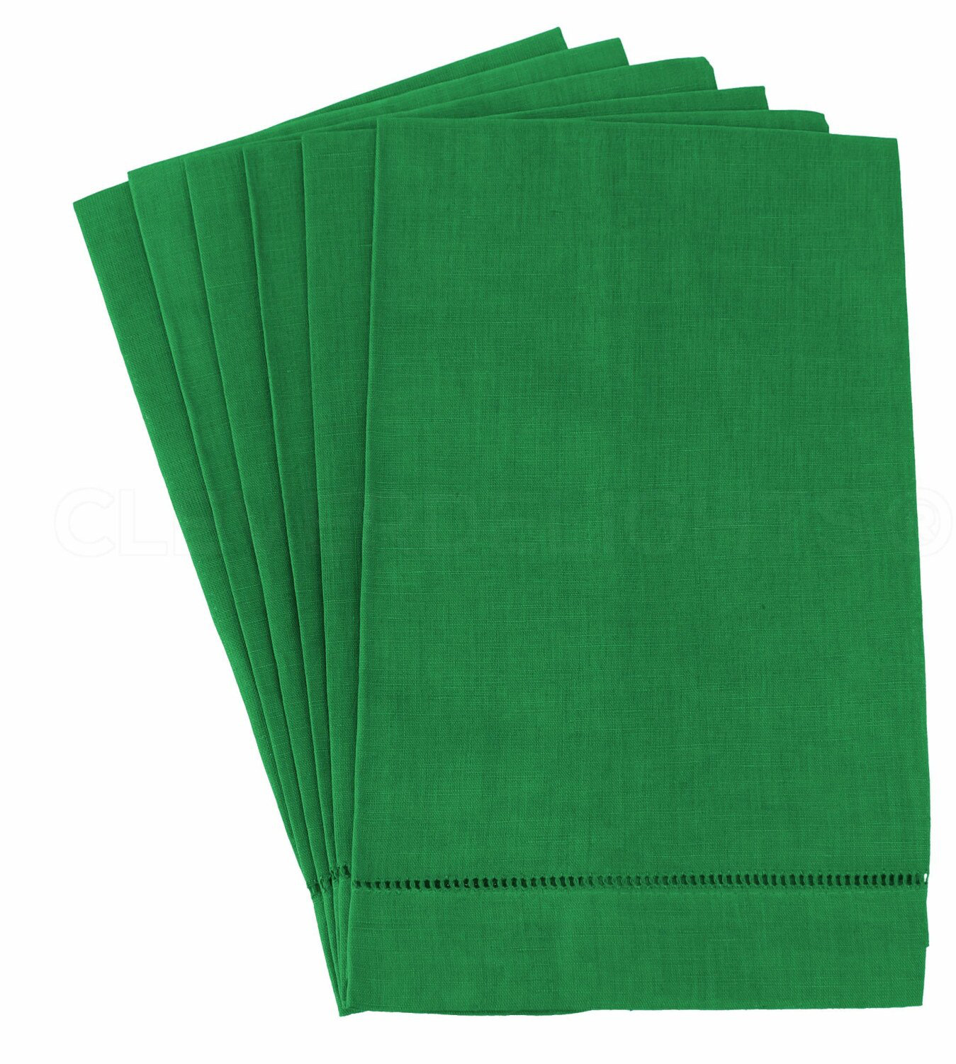 Wildon Home® EcoLuxe Hemstitched Linen Hand Towels - 6 Pack, 14 x 22 ...