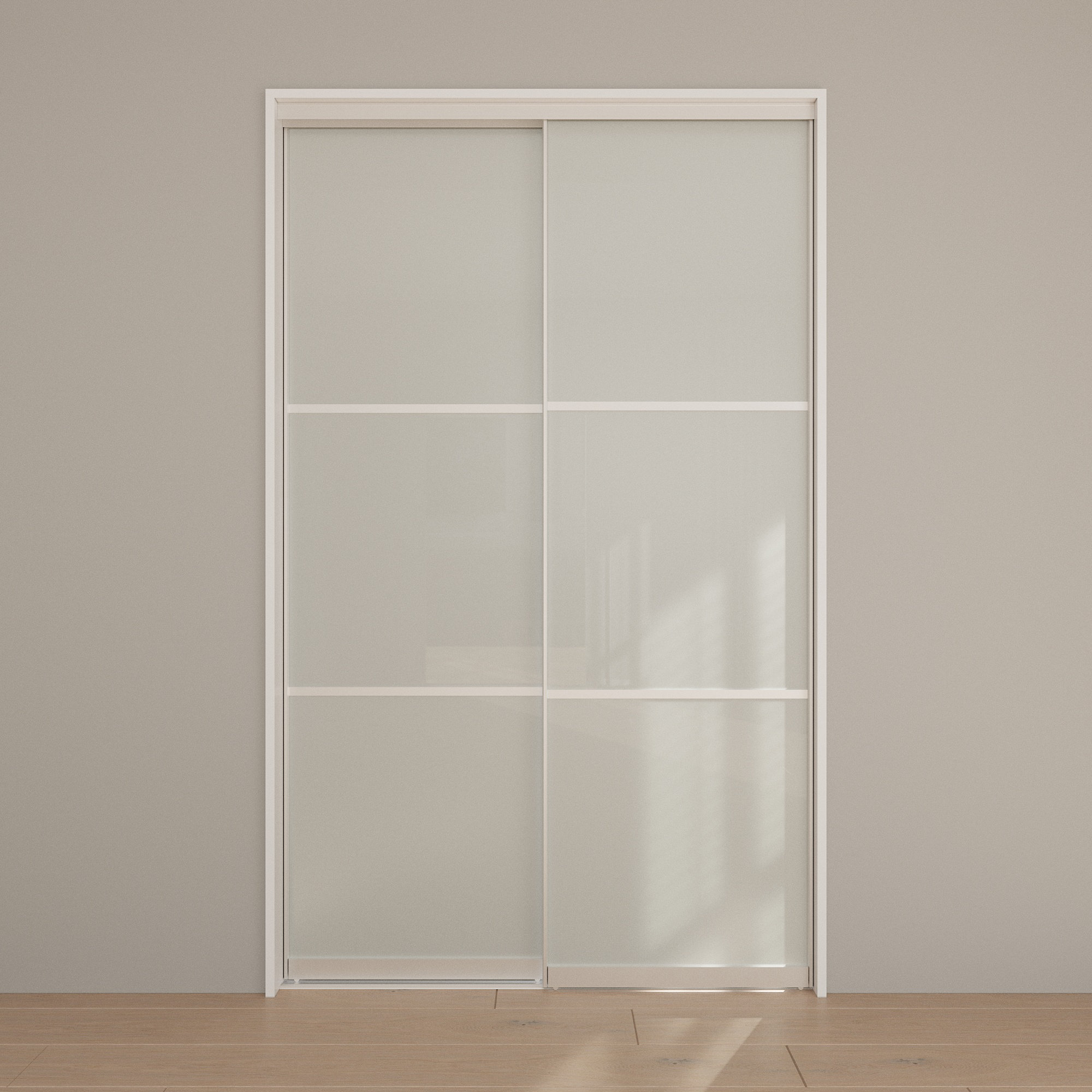 ARK DESIGN 80" Glass Closet Sliding Doors Aluminium Frame with Hardware ...