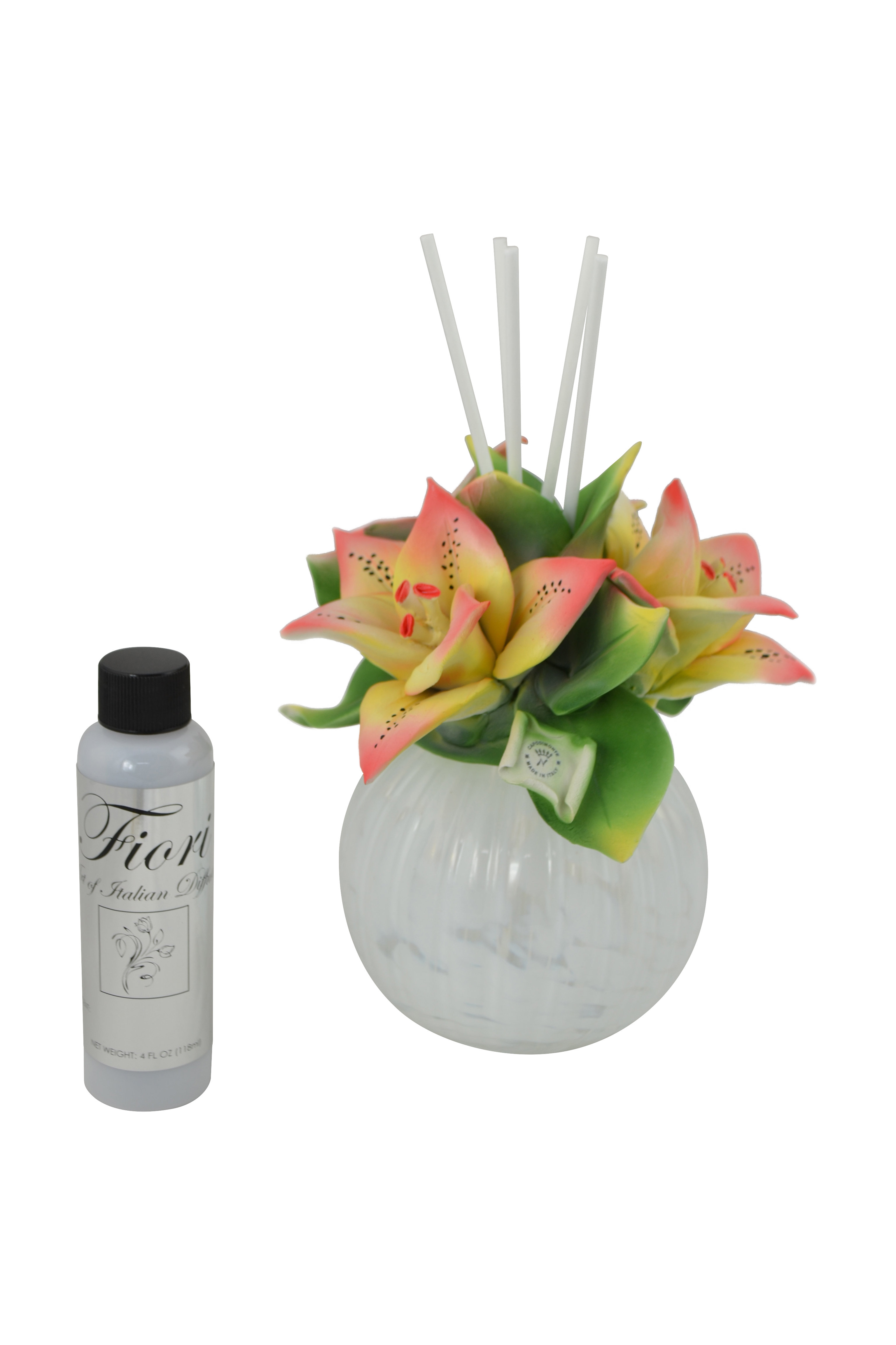 Three Star Im/Ex Inc. Ceramic Oil Diffuser Set with Flowers Includes a ...