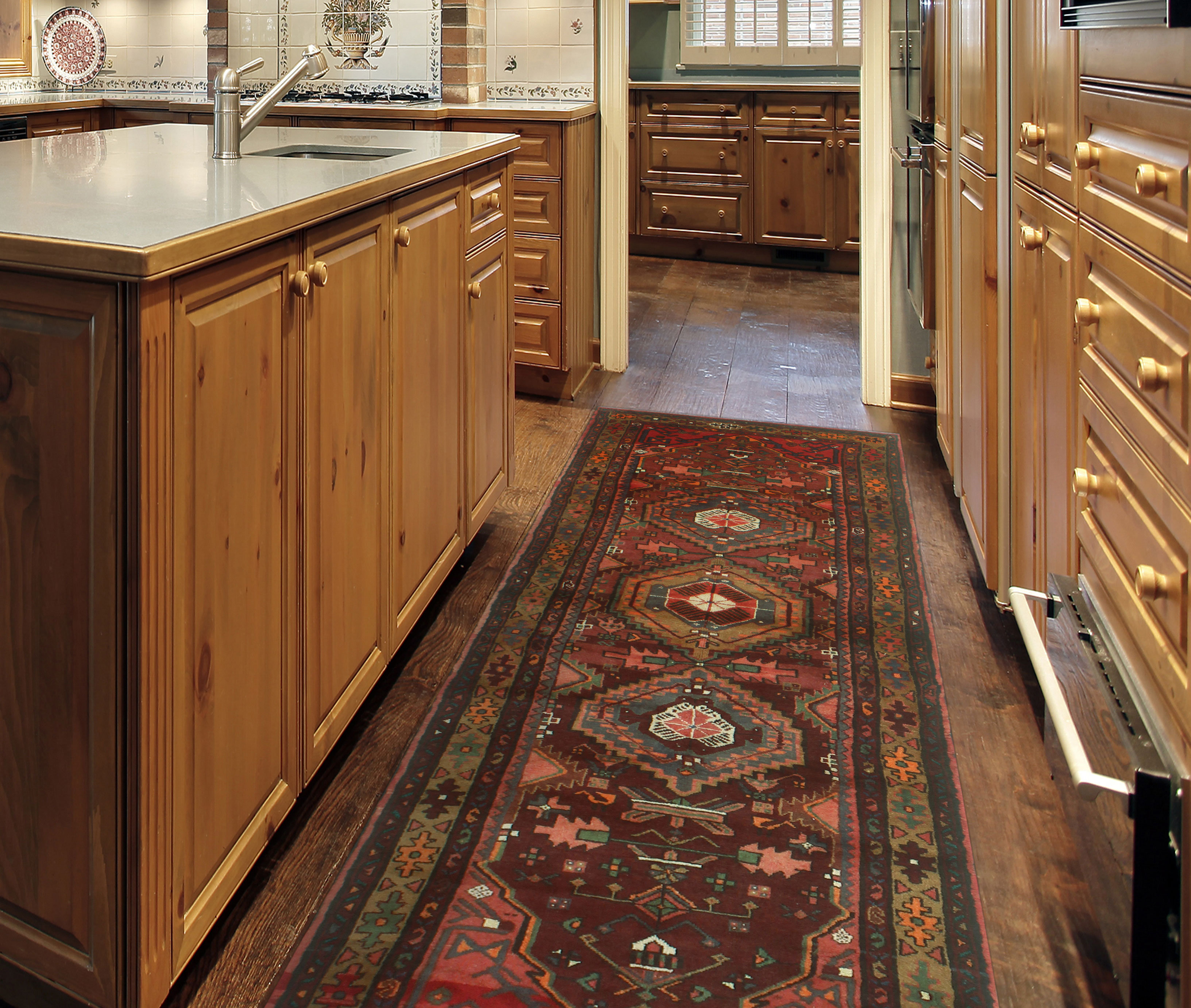 Isabelline Fine Vintage Distressed Colin Burgundy Runner - Wayfair Canada