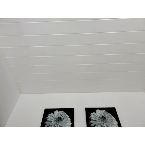 Styro Pro 3.2 ft. x 0.5 ft. Glue-Up Ceiling Tile in White & Reviews ...