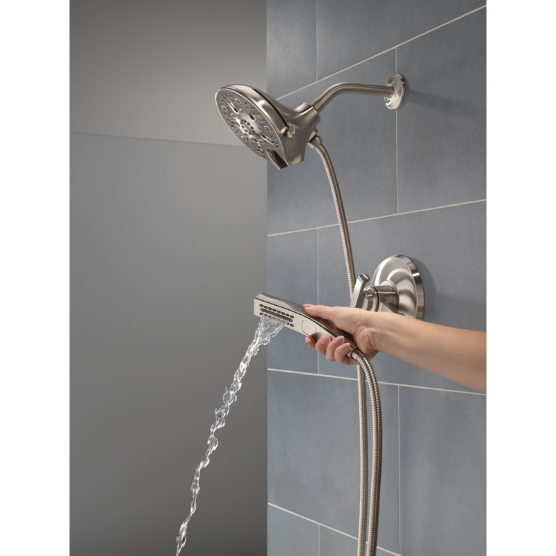 Delta Tetra 17 Series Dual-Function Shower Faucet Trim, In2ition Shower ...