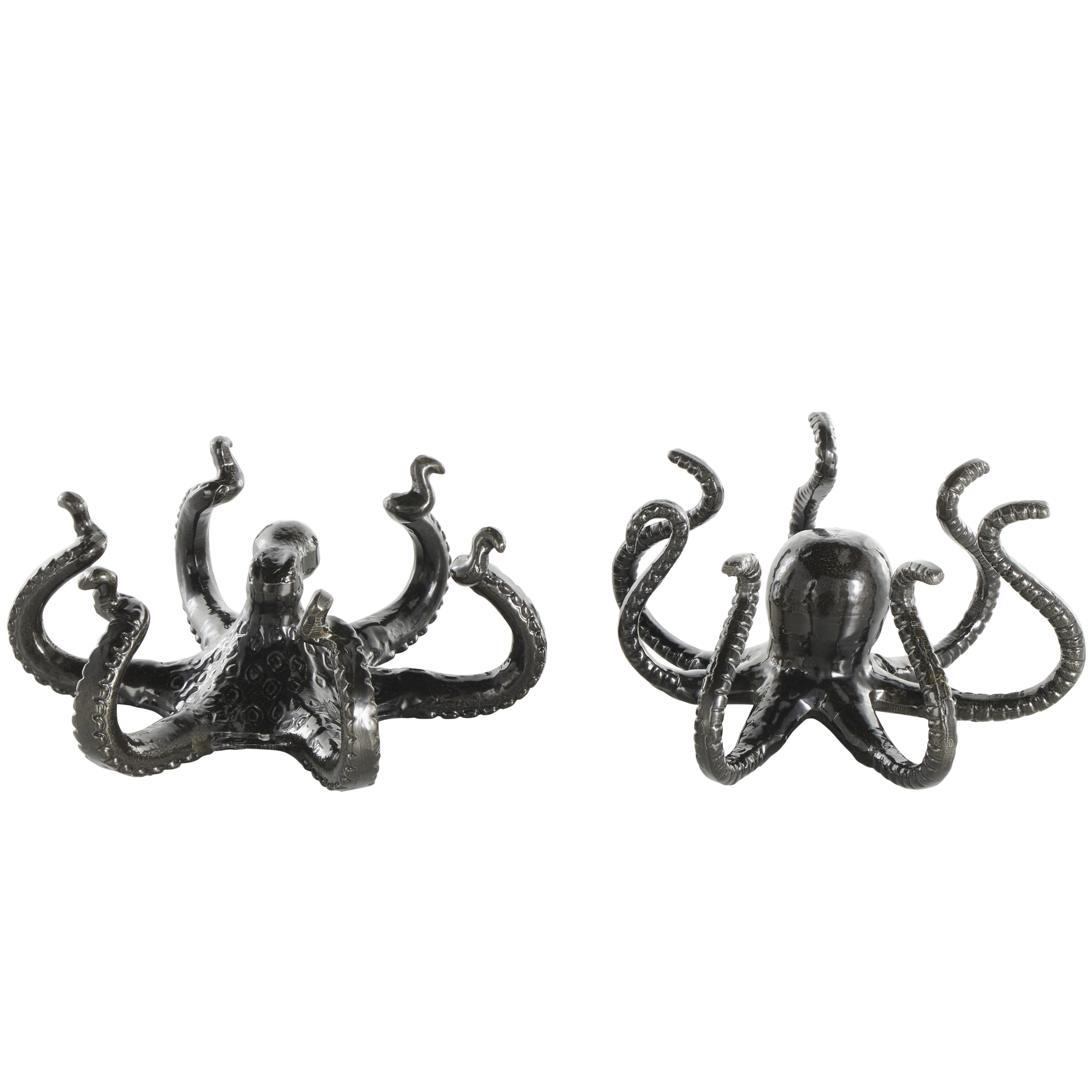 Rosecliff Heights Calynn Aluminum Metal Octopus Decorative Black ...
