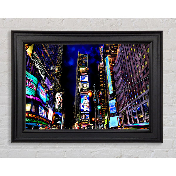 Ebern Designs Times Square NYC Nights - Single Picture Frame Art Prints ...