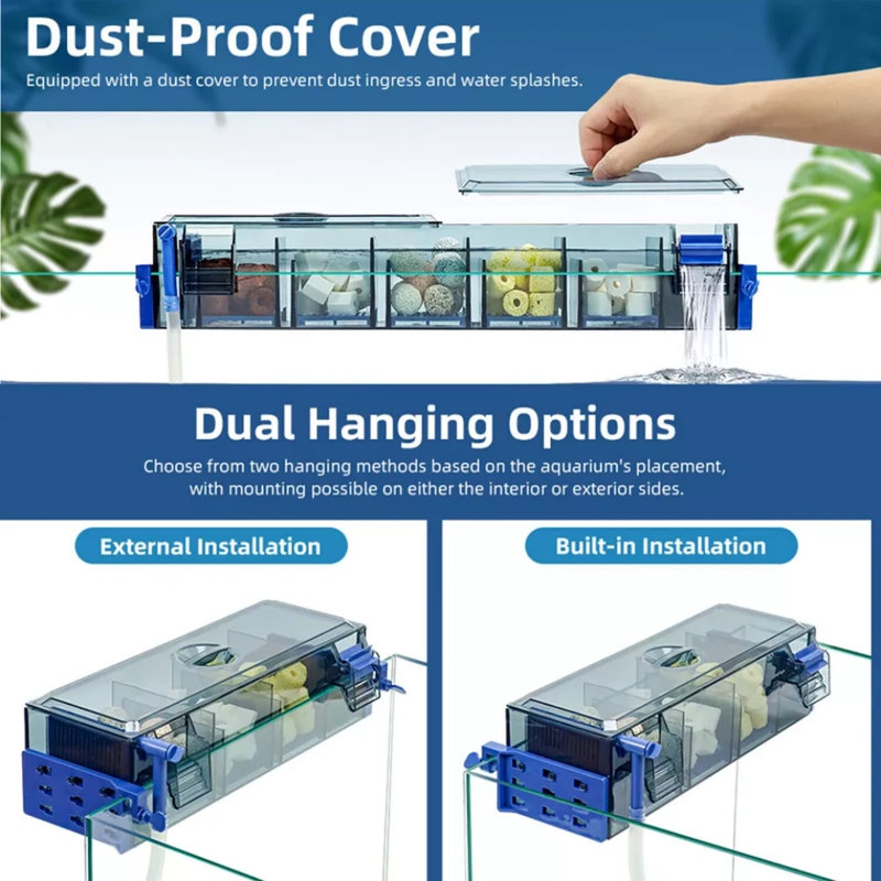 Costyle Multi-layer Aquarium Filter Oxygenating Water Wheel For 20-30 ...