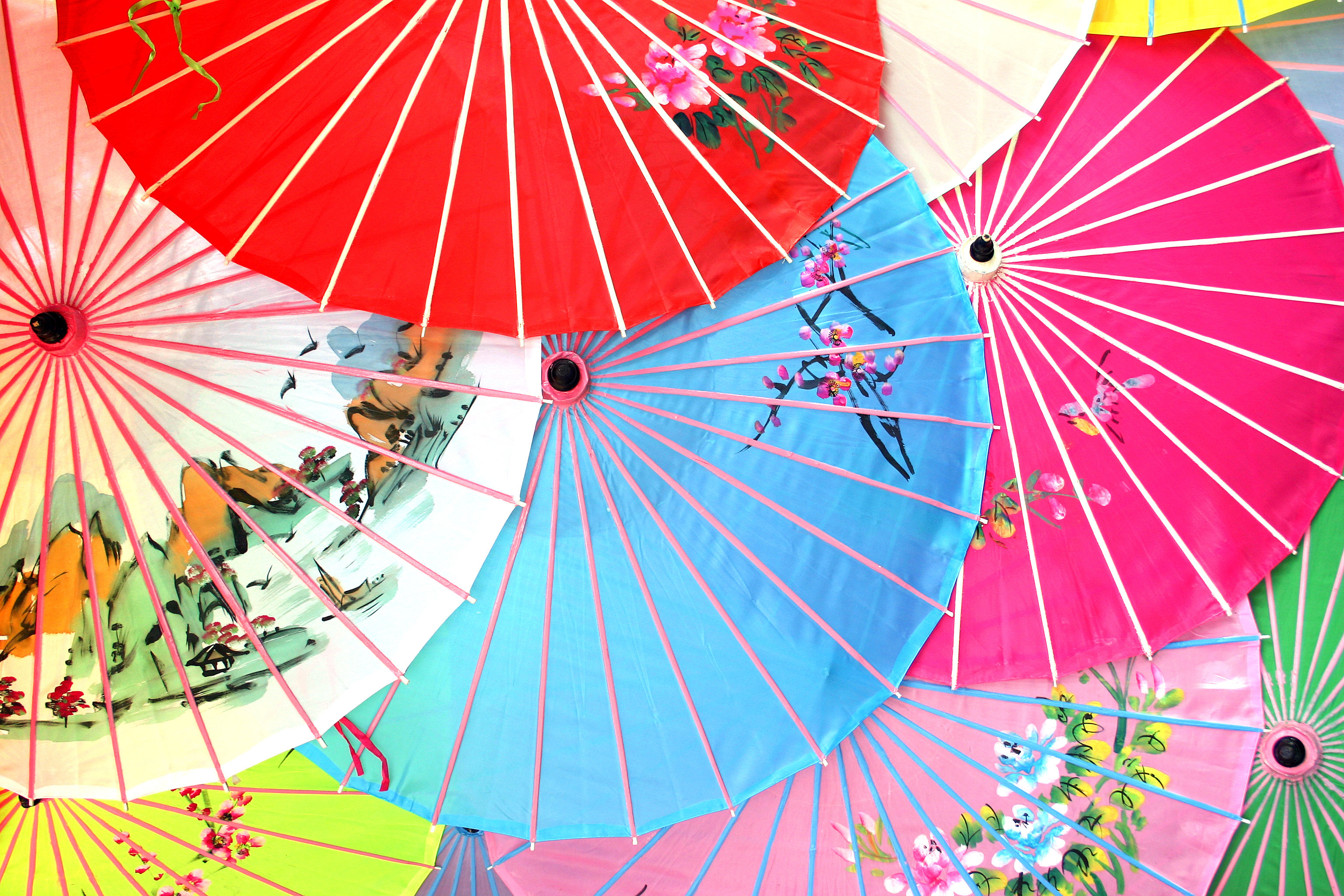 Hokku Designs Walthill Chinese Parasols by Spanishalex - Wrapped Canvas ...