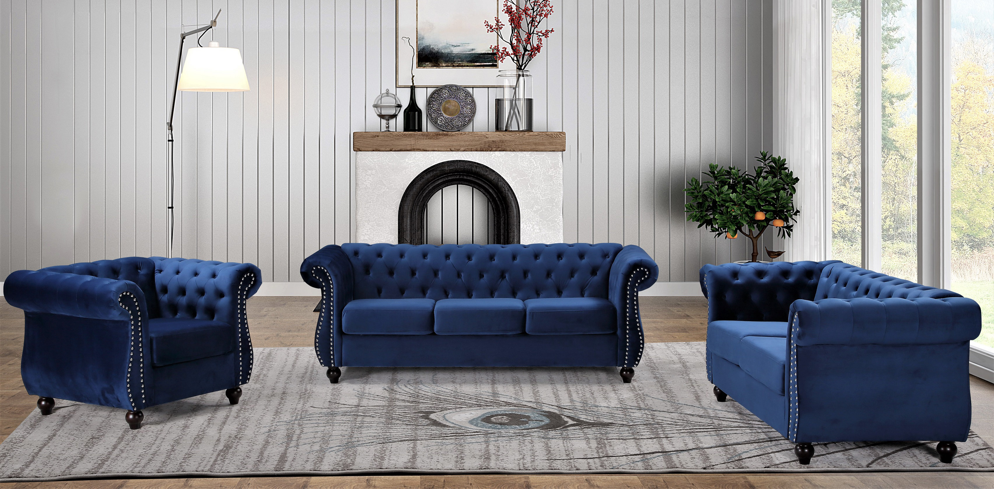 Willa Arlo™ Interiors Angulo 3 Piece Velvet Living Room Set & Reviews ...