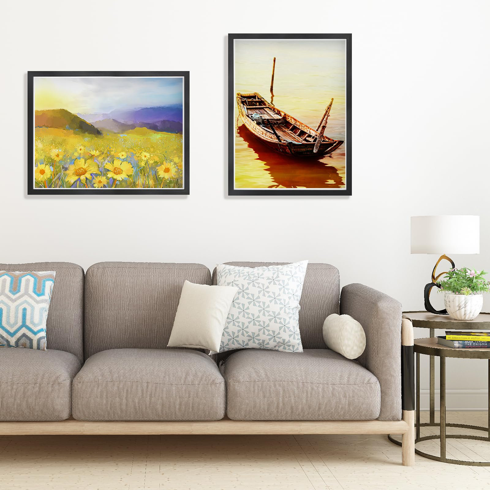 Latitude Run® 2 Pack Shadow Box Picture Frame, Deep Wood Shadow Boxes ...