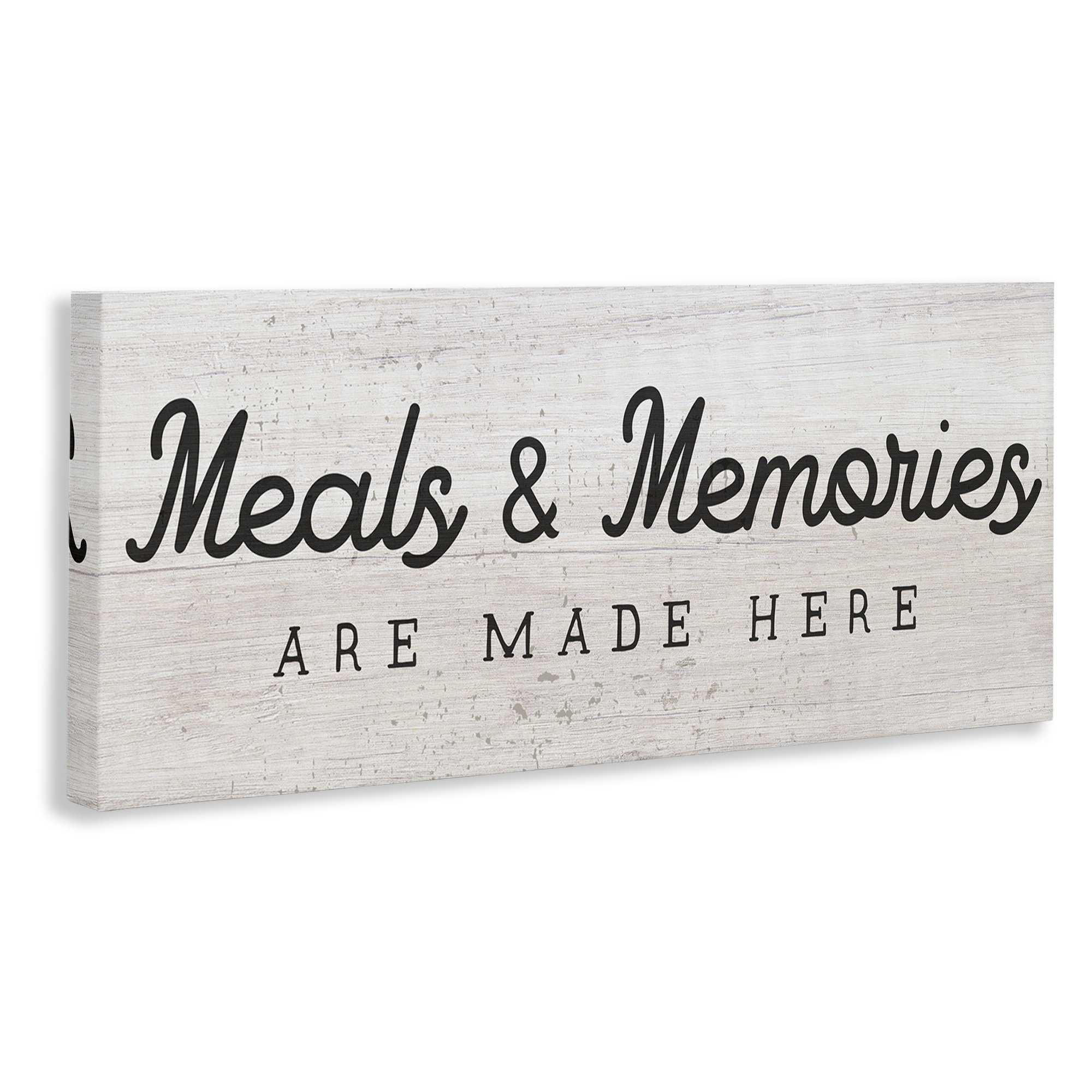Stupell Industries Meals & Memories Made Here Rustic Kitchen Sign Black ...