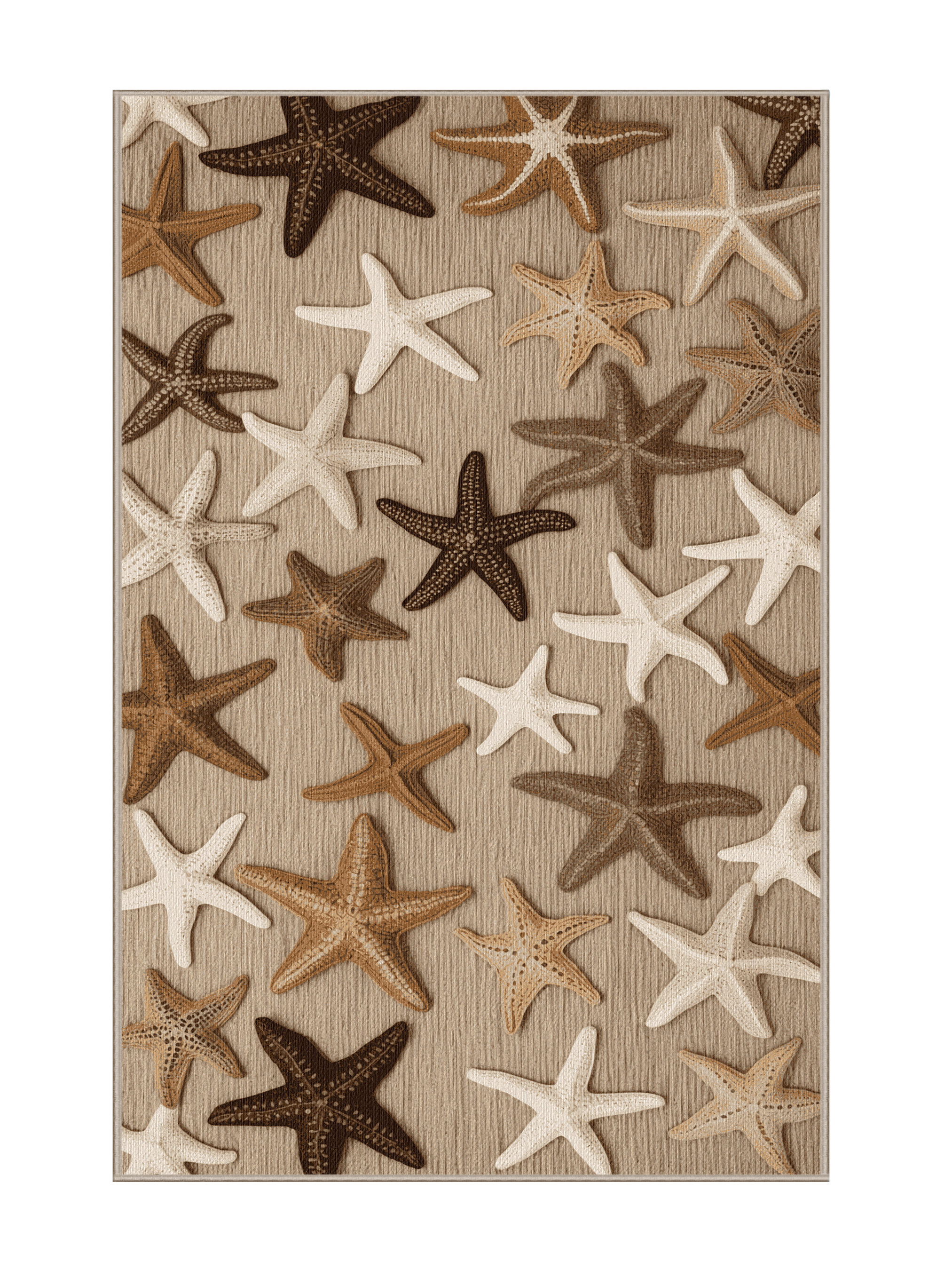 Rosecliff Heights Washable Starfish Collection Coastal Area Rug | Wayfair