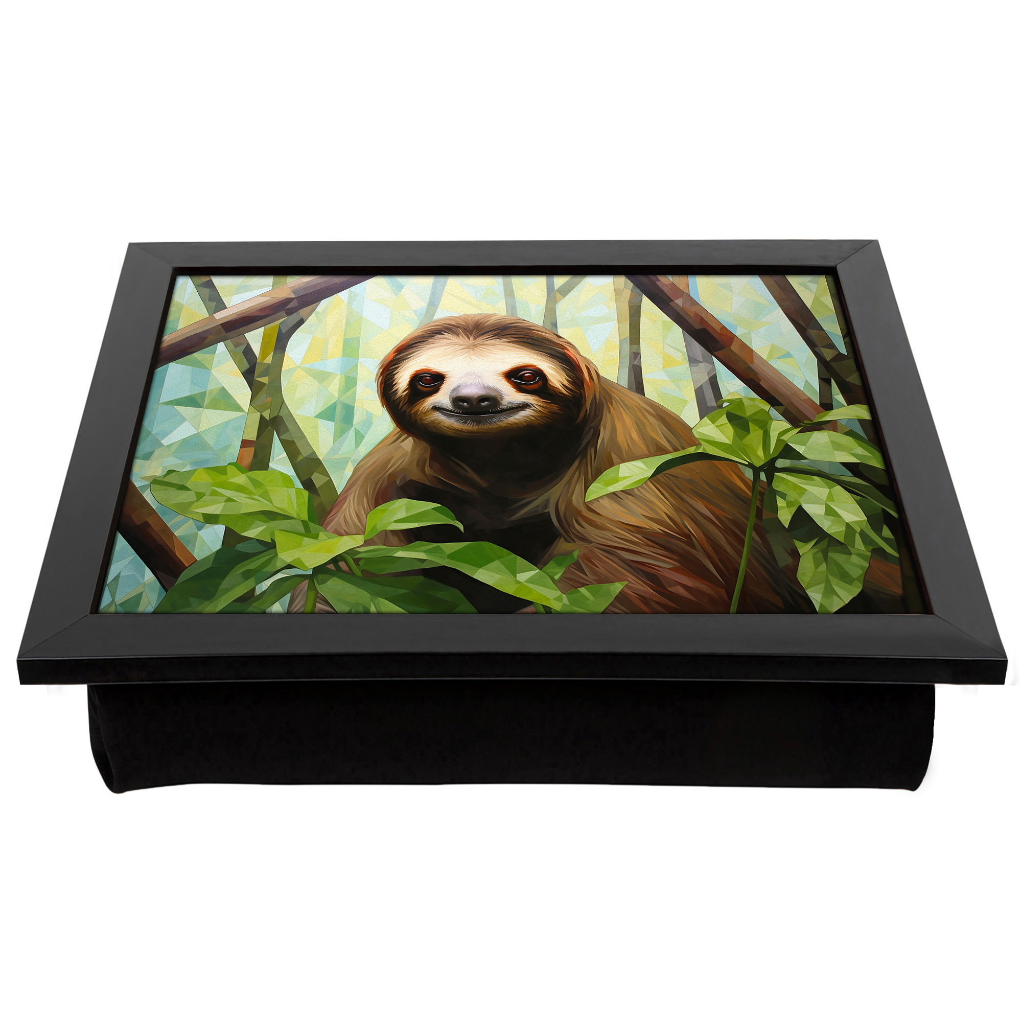 17 Stories Sloth Geometric Lap Tray with Cushion | Wayfair.co.uk