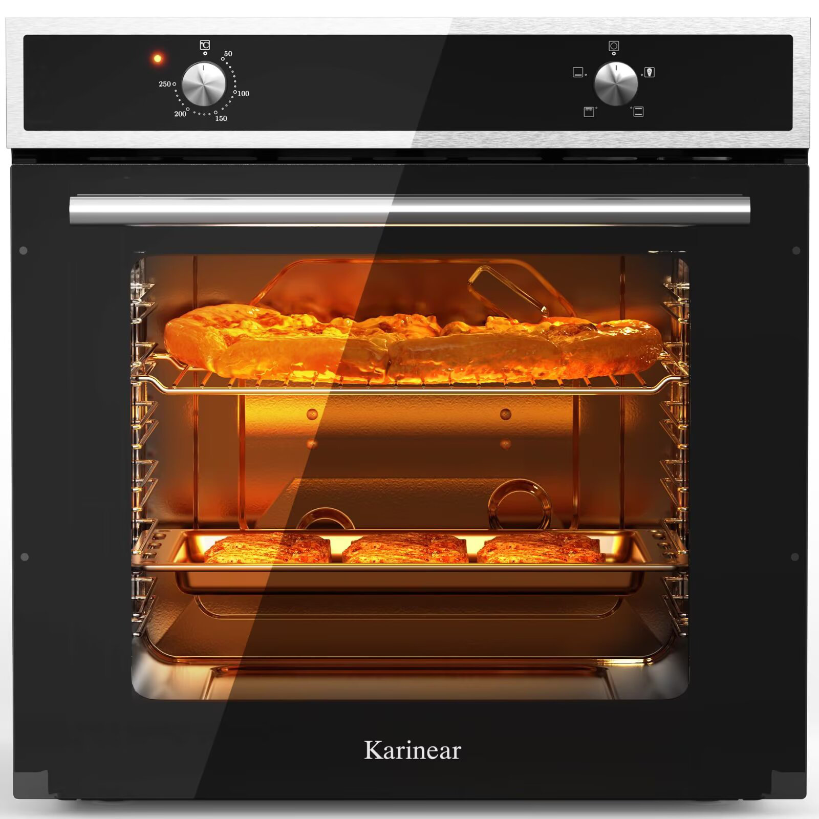 Karinear 24 inch 2.3 Cubic Feet Electric Oven Built-in Electric Wall ...