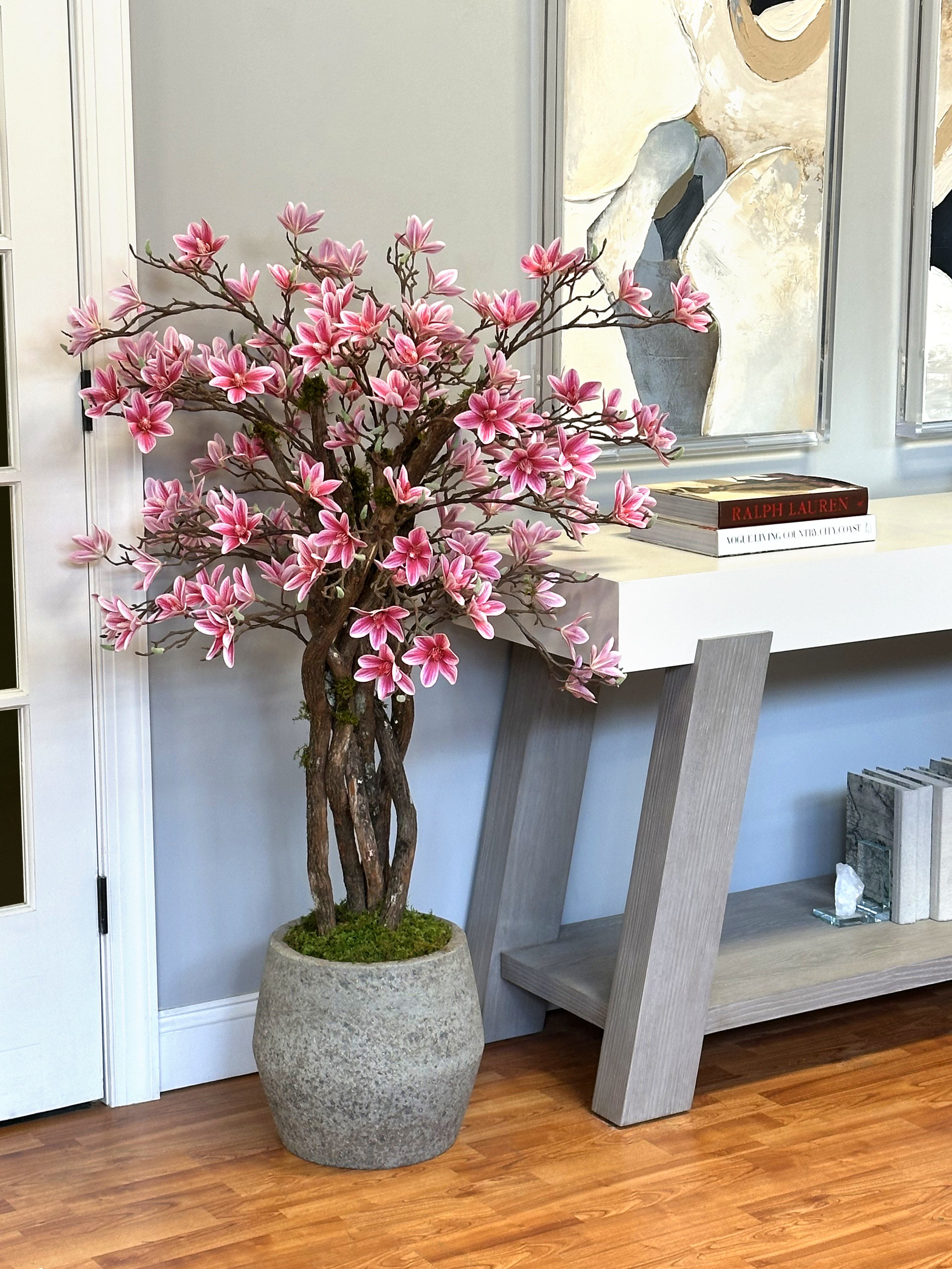 Creative Displays, Inc. Magnolia Tree in Stone Pot | Wayfair