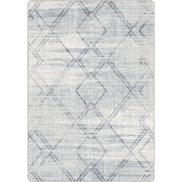 Milliken Residency Modern Diamond Soft Blue Geometirc Area Rug | Wayfair
