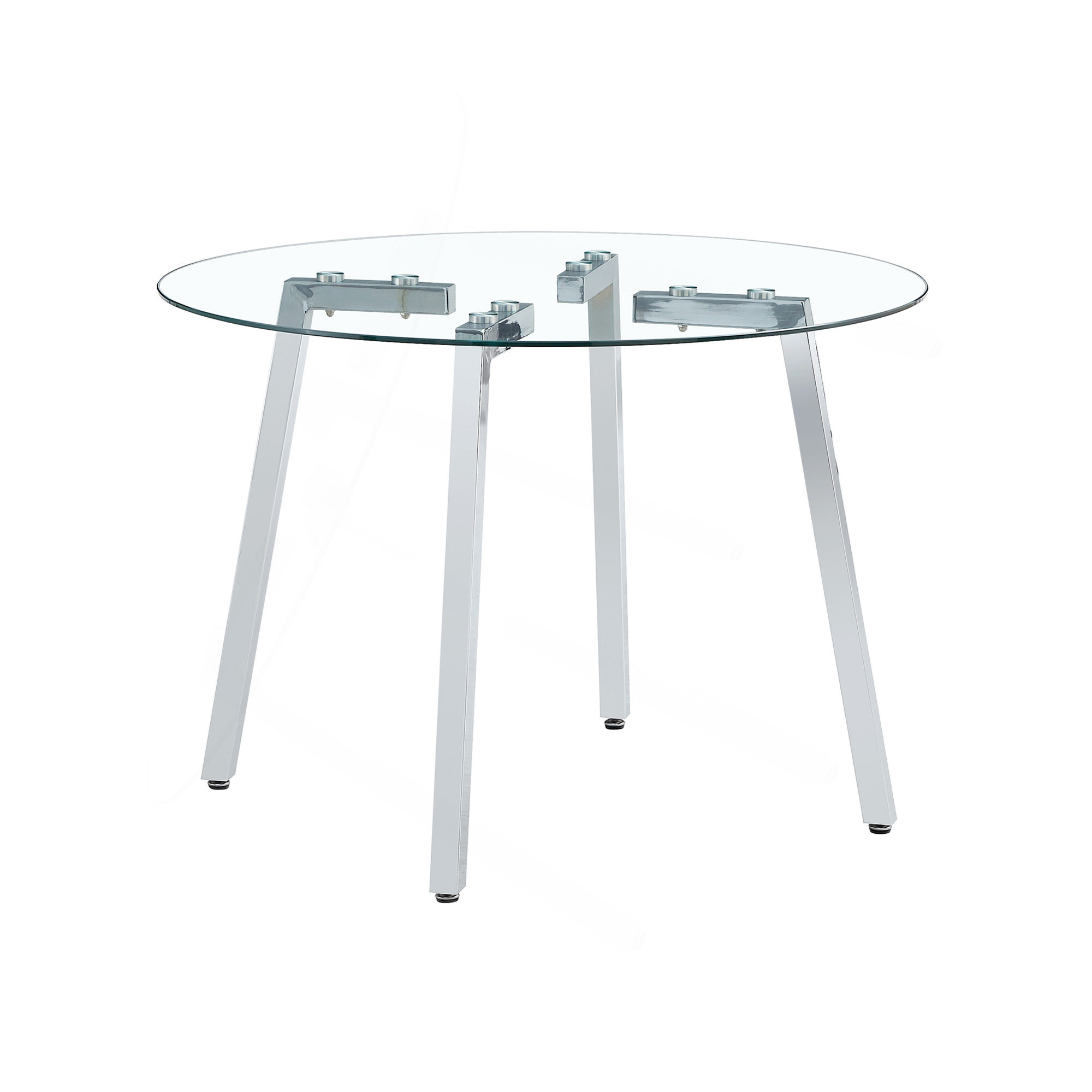 Wrought Studio™ Modern Minimalist Style Circular Transparent Tempered ...