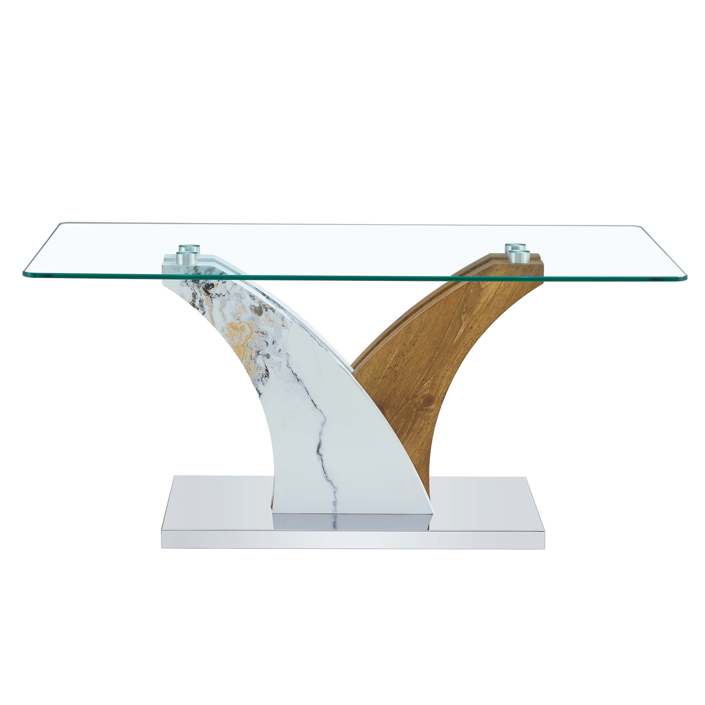 Ivy Bronx Rectangular Coffee Table Tempered glass countertop, and ...